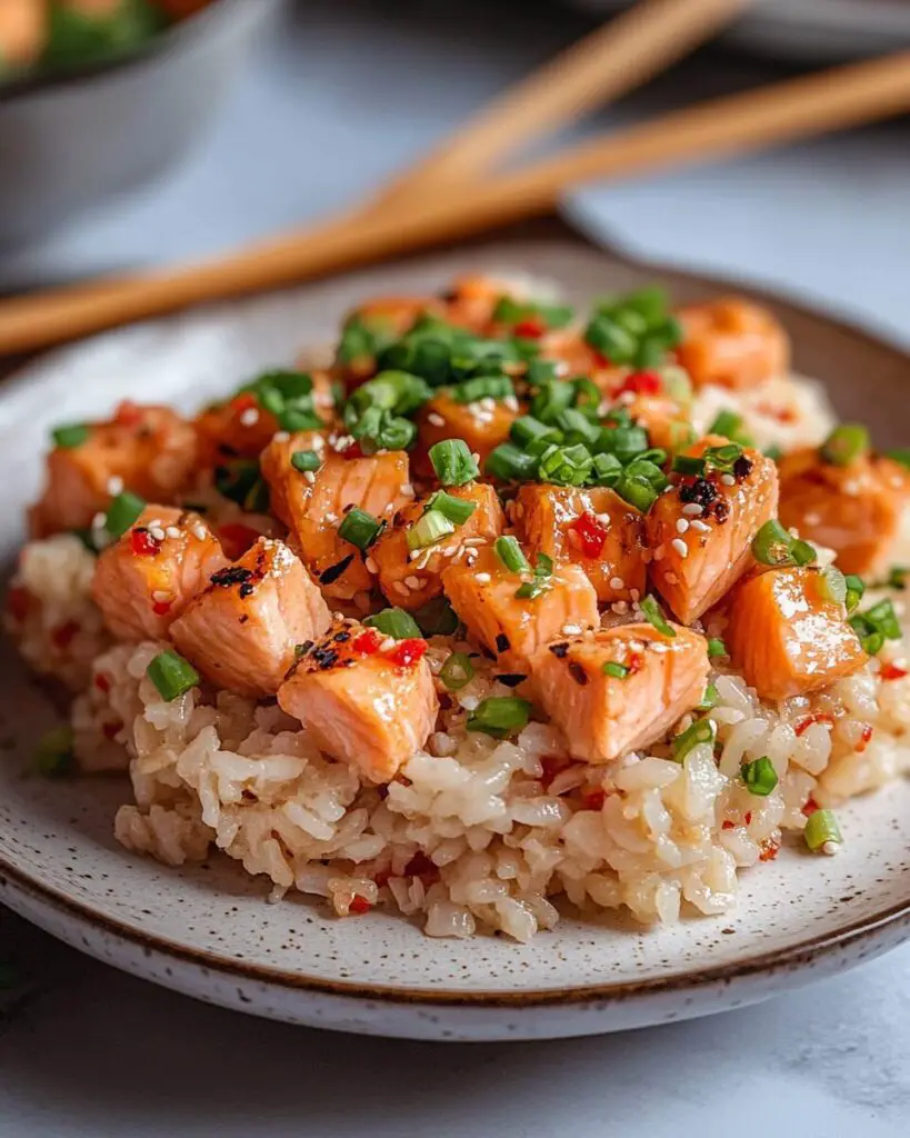 Crispy Rice with Spicy Salmon