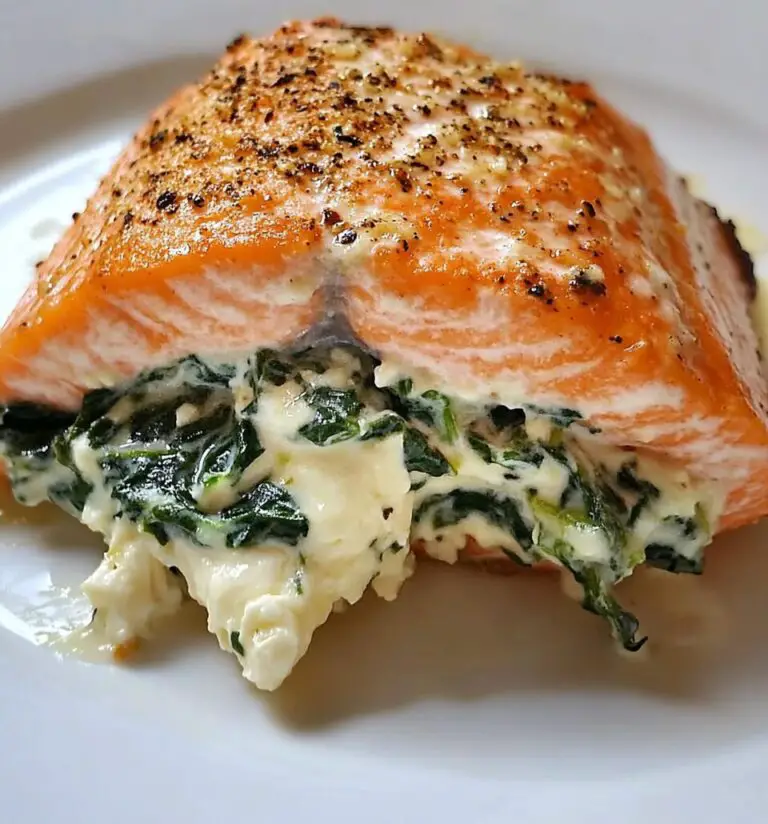 Easy Spinach Stuffed Salmon