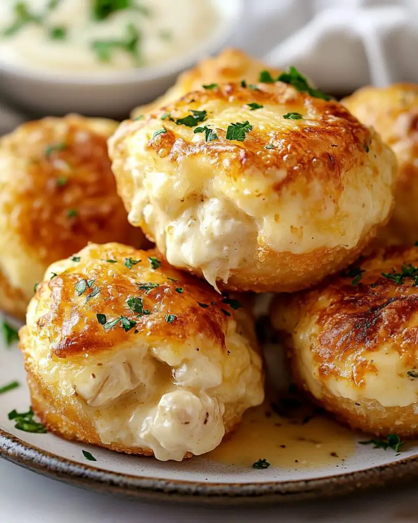 Chicken Alfredo Cheesy Puffs
