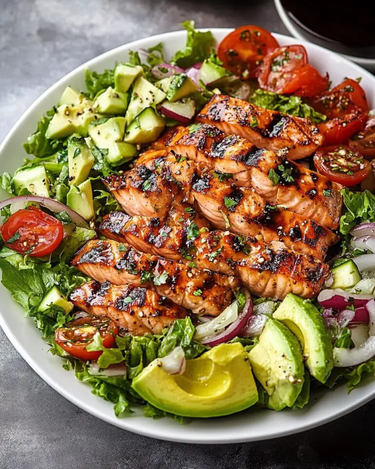 Grilled Salmon Avocado Salad