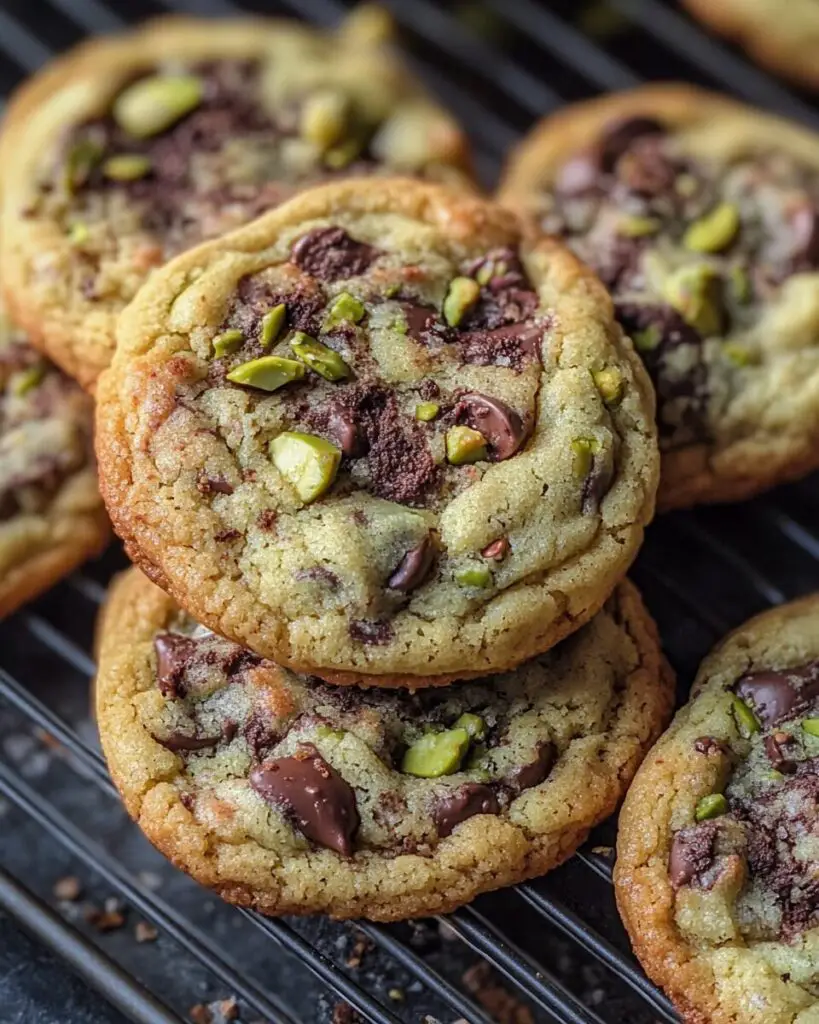 Pistachio Cream Chocolate Chip Cookies