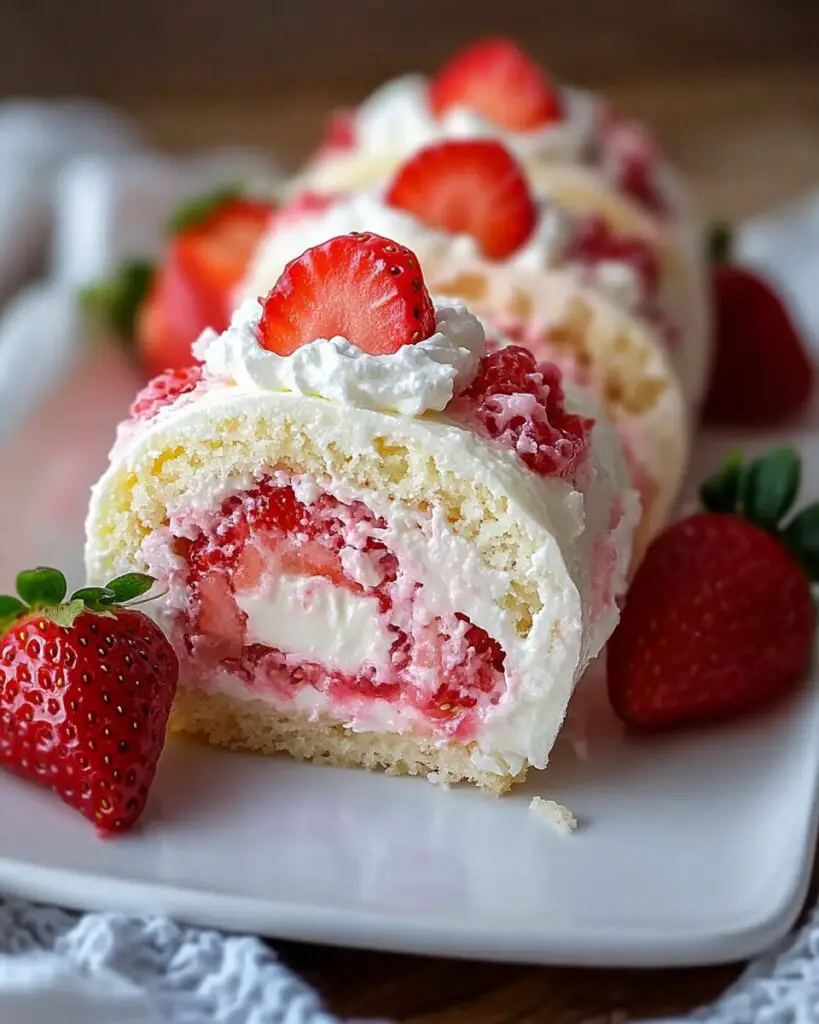 Strawberry Shortcake Cheesecake Rolls
