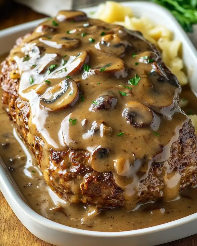 Meatloaf with Mushroom Gravy