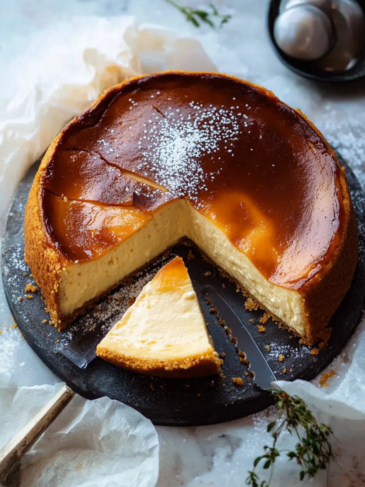 Irresistible Basque Cheesecake: Creamy, Crustless Delight