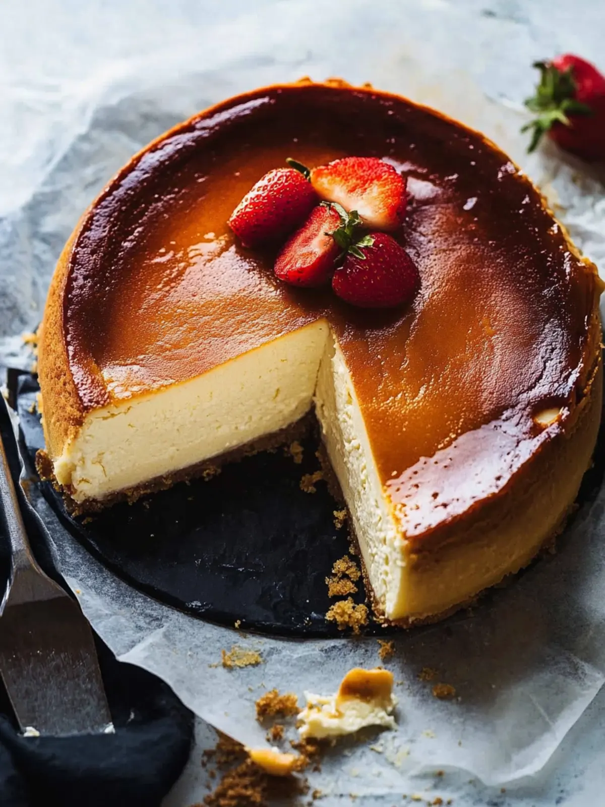 Irresistible Basque Cheesecake: Creamy, Crustless Delight