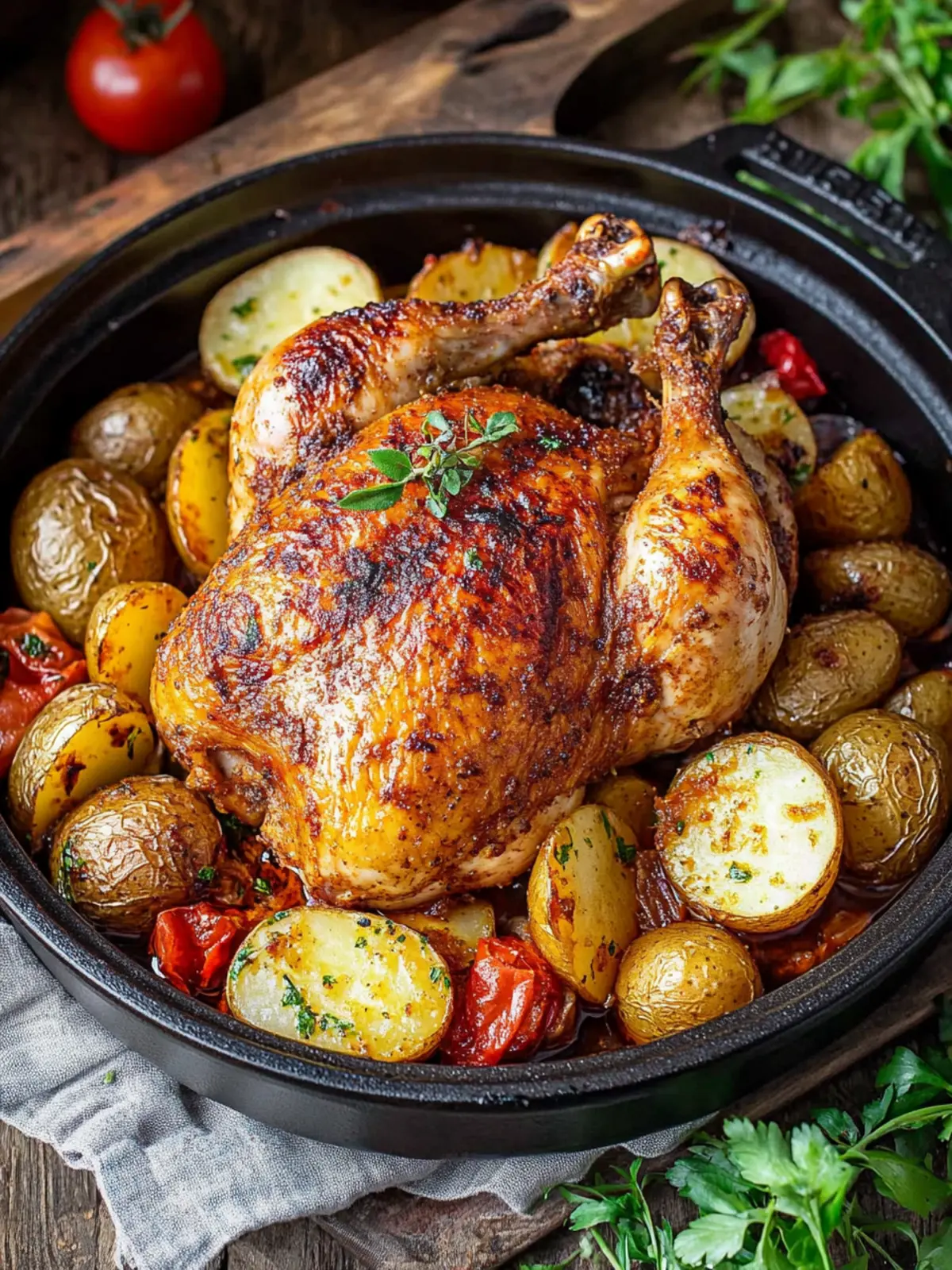 Easy Moroccan Roast Chicken and Potatoes - Irresistibly Delicious