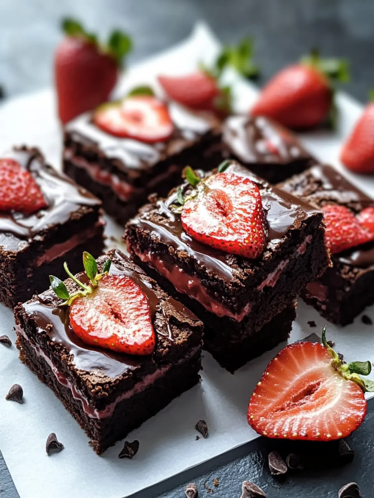 Irresistible Chocolate Covered Strawberry Brownies to Savor